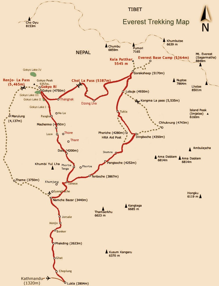 Hero na Normalizaci n Sitio Everest Route Map Emular Actividad Cami n